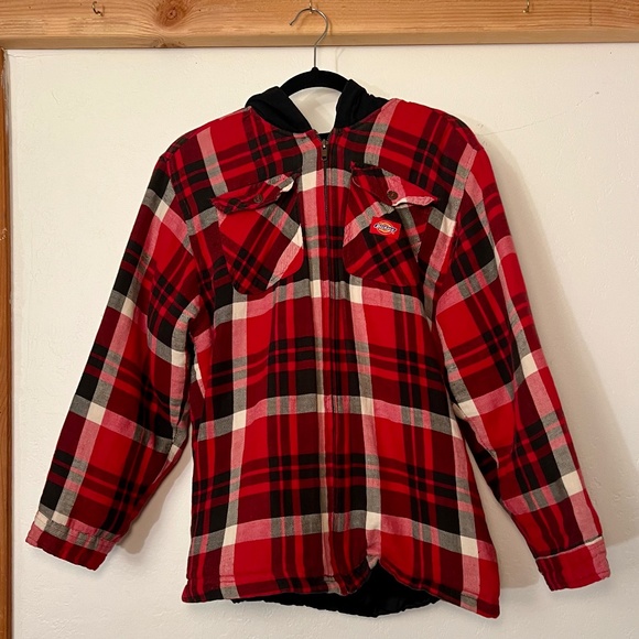 Dickies | Jackets & Coats | Dickies Plaid Flannel Lined Quilted Jacket ...